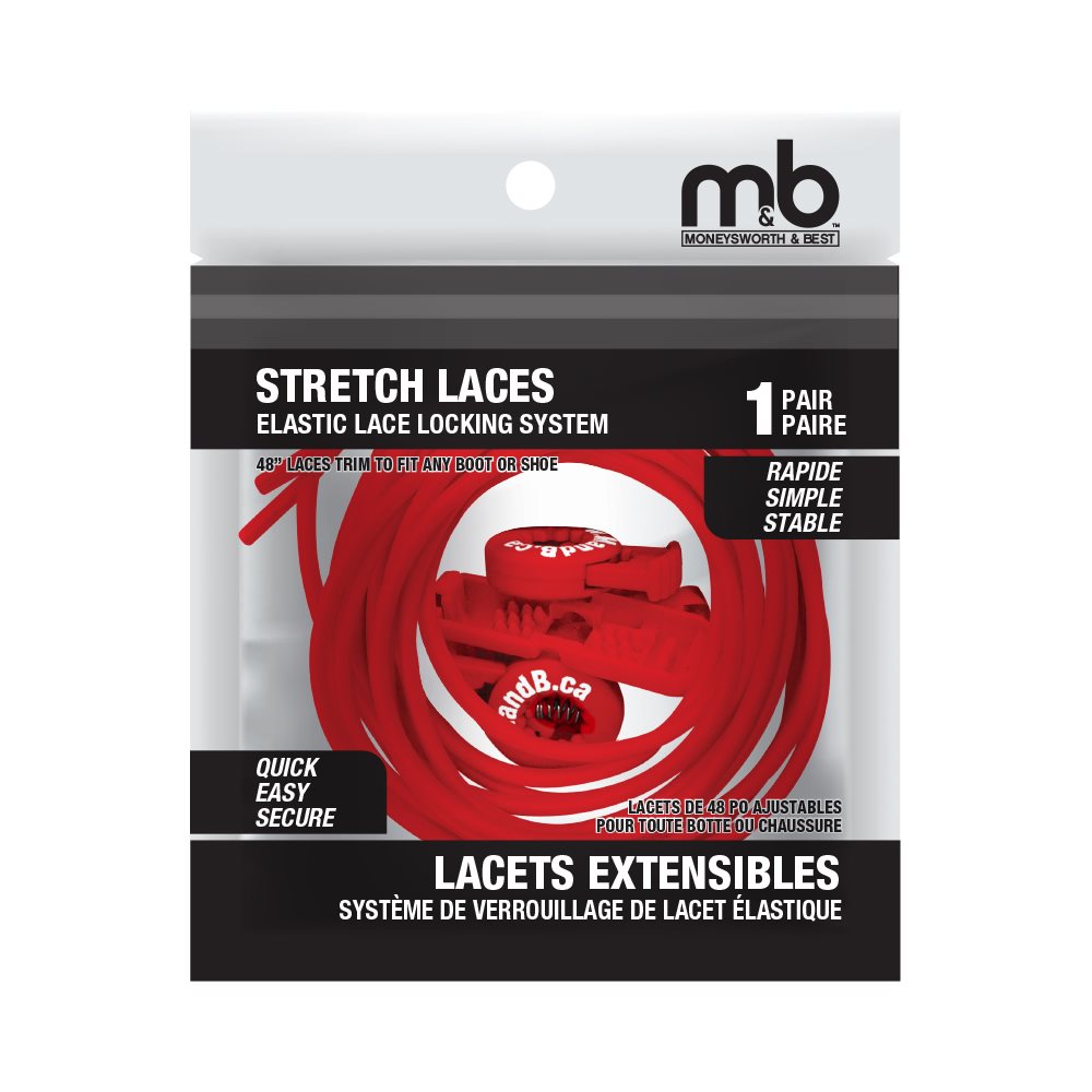 STRETCH LACES - ELASTIC LACE LOCKING SYSTEM - ASSORTED COLOURS